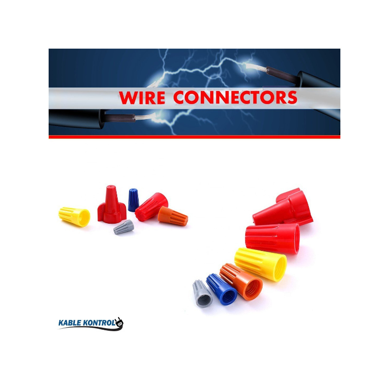 Kable Kontrol® Twist on Electrical Wire Connector Caps - 14 - 12 AWG ...