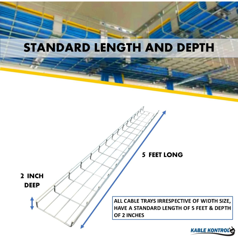 Kable Kontrol® Wire Mesh Cable Tray Straight Section - Electro-Zinc ...