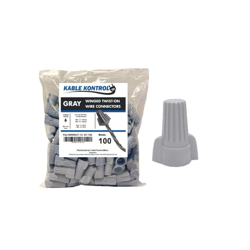Kable Kontrol® Winged Twist on Electrical Wire Connector Caps - 12 - 10 ...